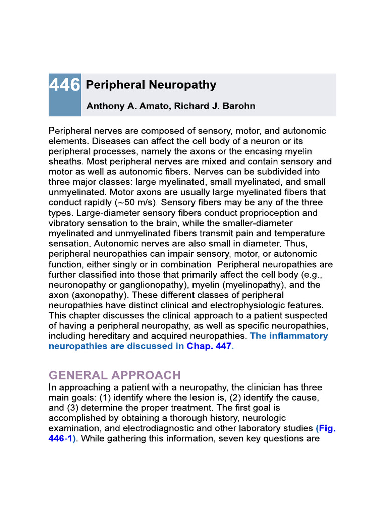446 Peripheral Neuropathy | PDF
