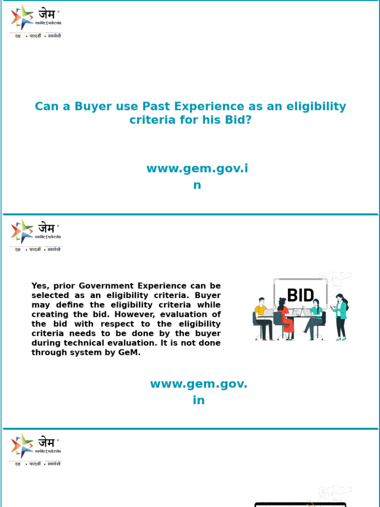 Can A Buyer Use Past Experience As An Eligibility Criteria For His Bid ...