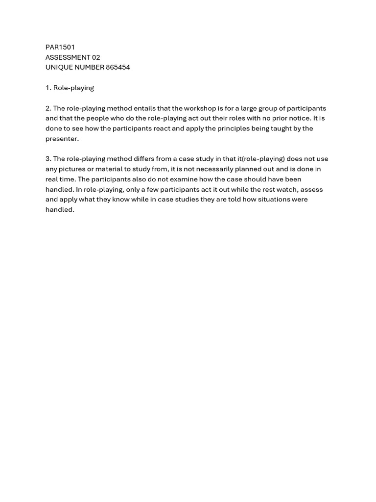 PAR1501 Assessment 02 | PDF