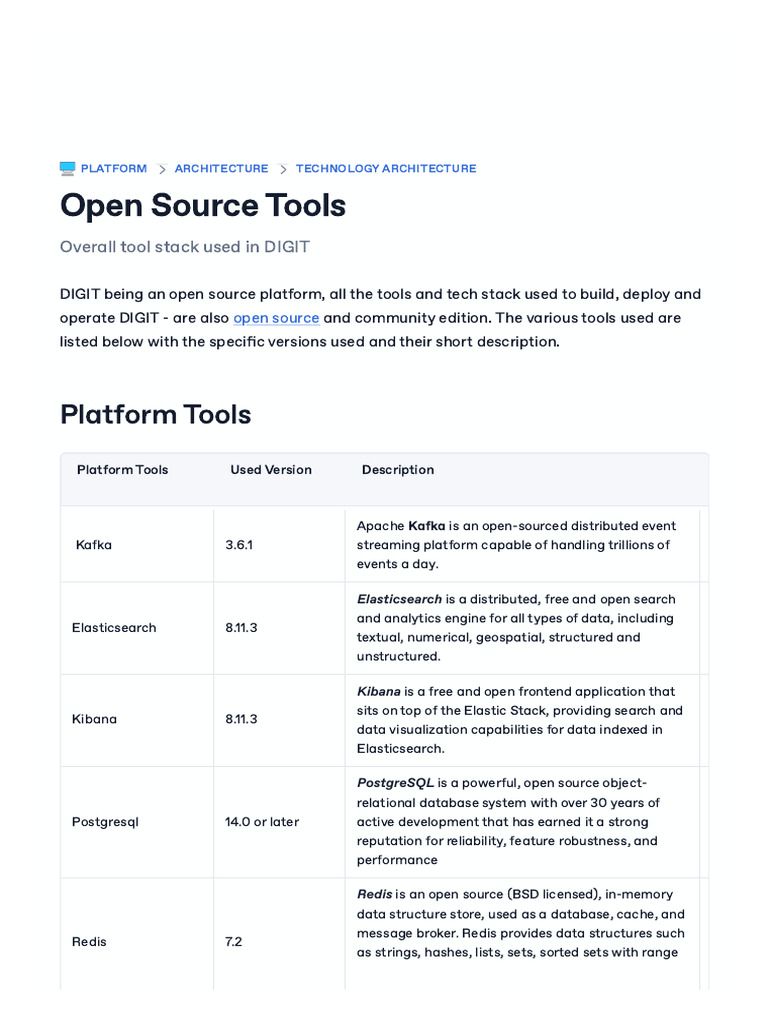 List of Opensource Tools | PDF | Computing | Software Engineering