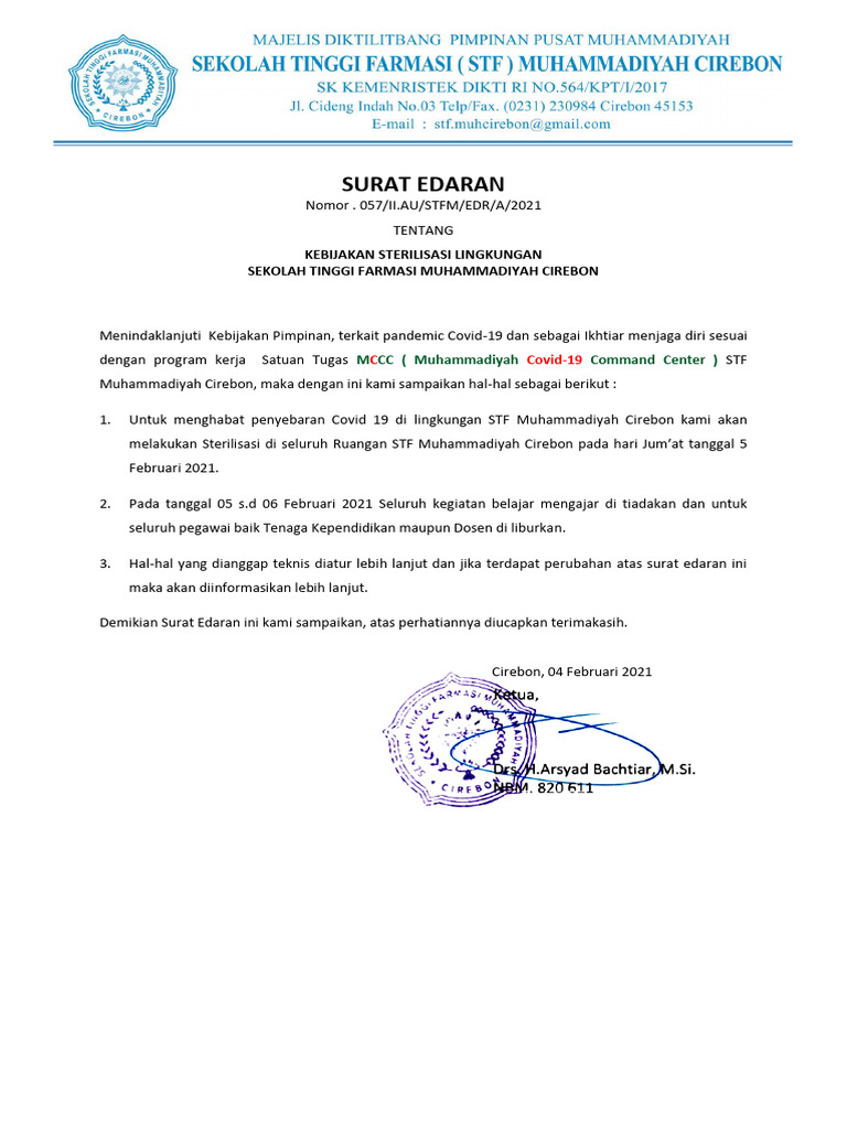 # Surat Edaran Libur | PDF