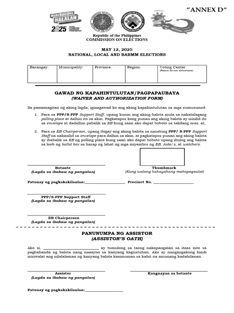 Annex D - Gawad NG Kapahintulutan For PPP | PDF