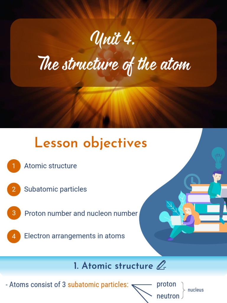 Unit 1.4. The Structure of The Atom (Notes) | PDF | Atoms | Atomic Nucleus