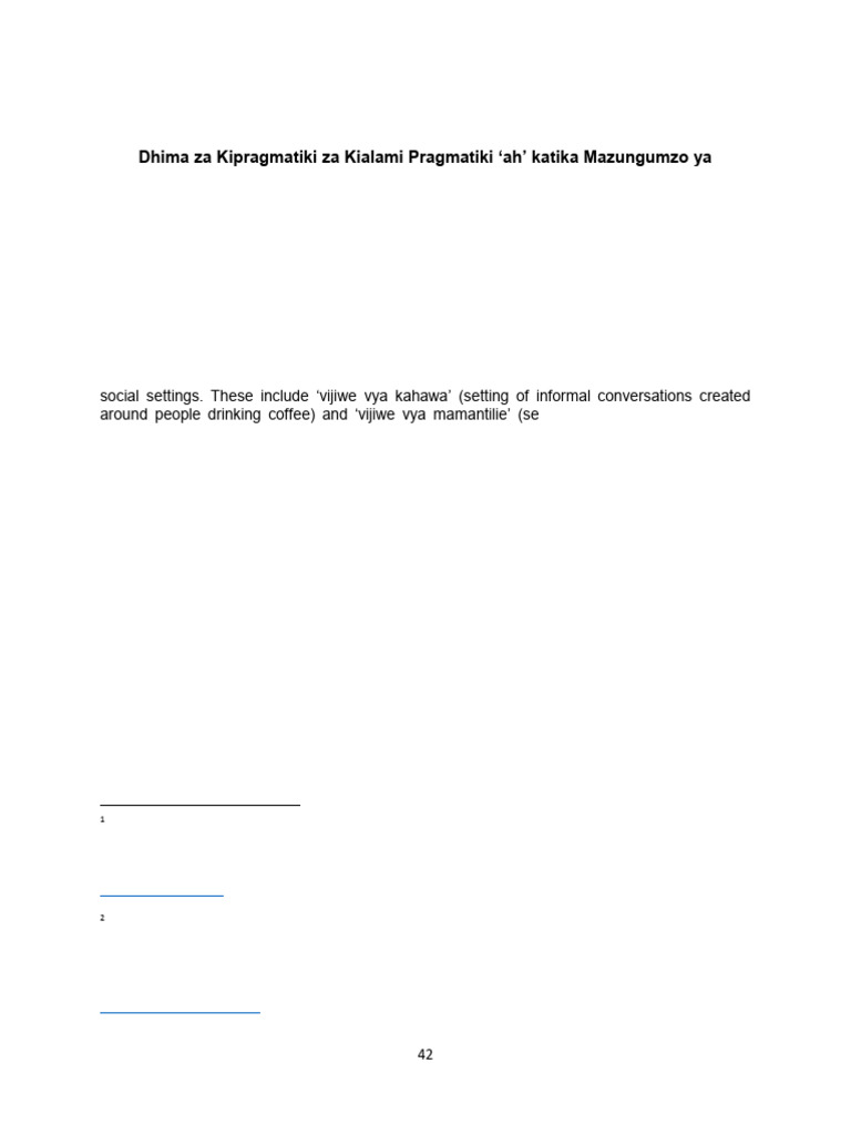 Kibiki and Malangwa | PDF