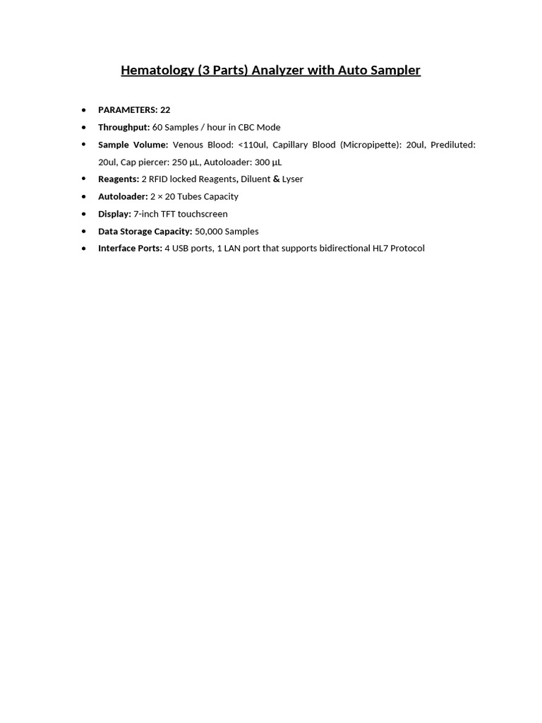 Swelab Alfa Specification - JPMC | PDF