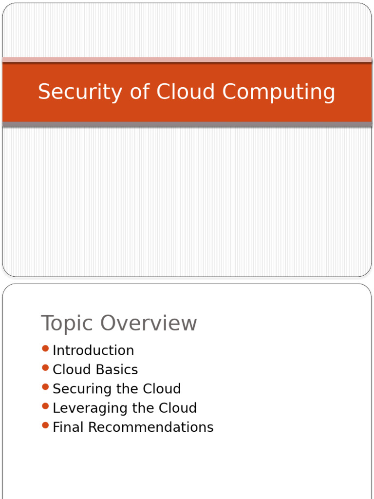 Security Techniques For Cloud Computing. | PDF | Security | Computer Security