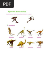 Triptico Dinosaurios | PDF | Dinosaurios | Taxa