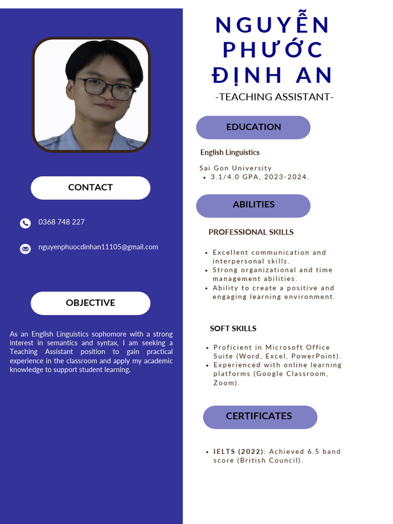 CV - Nguyen Phuoc Dinh an - TA (1) (1) | PDF