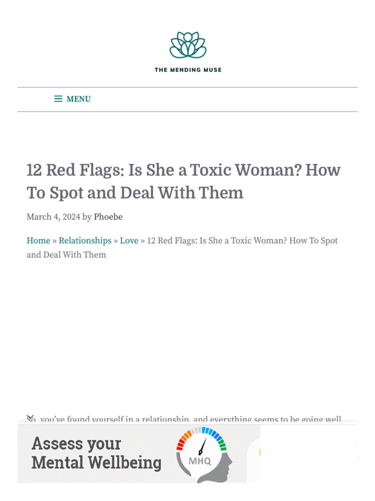 12 Signs of a Toxic Woman | PDF | Psychological Abuse | Self Esteem