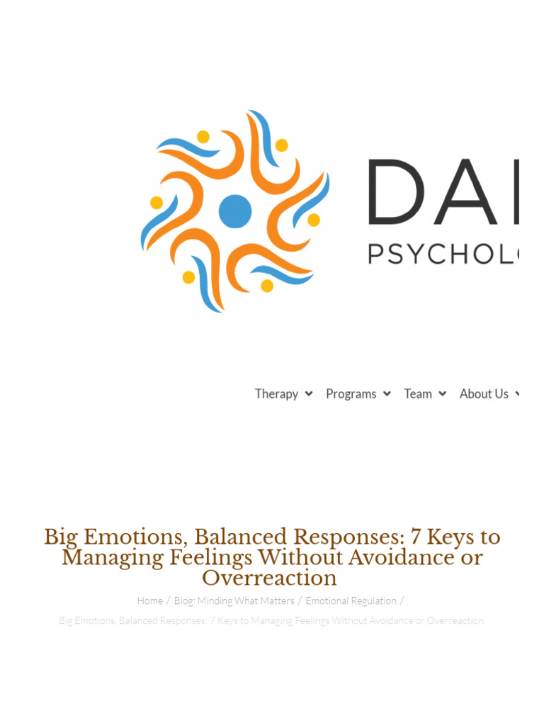 7 Keys to Balanced Emotional Management | PDF | Emotions | Feeling