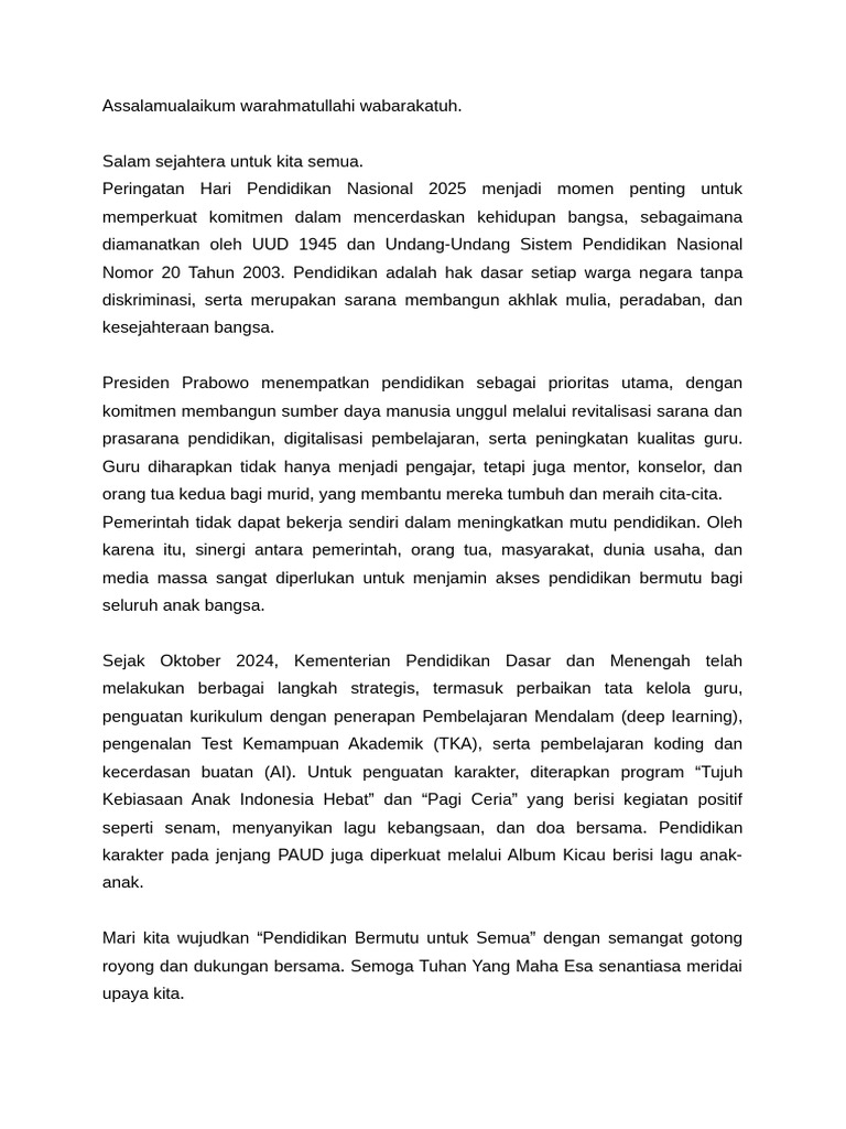 RINGKASAN PIDATO 2 | PDF