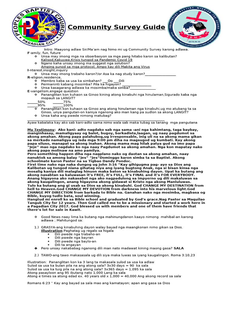Community Survey Guide 2020 | PDF