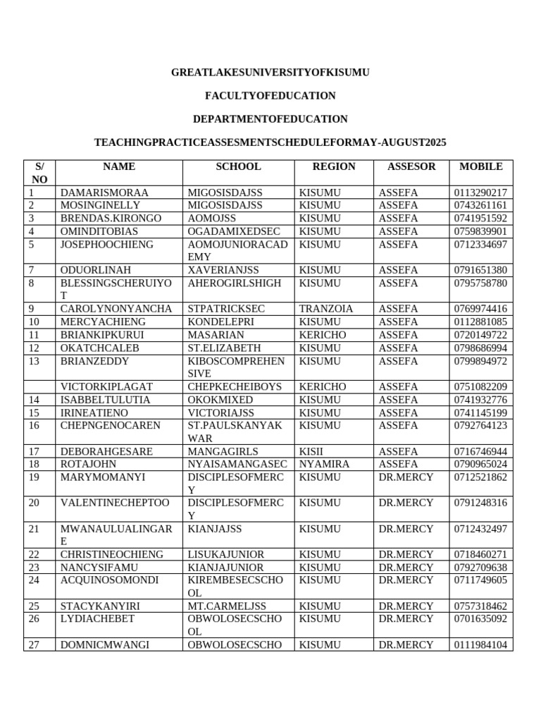 TP Assesment Schedule 2025 May-3-1 | PDF | Books Of The Hebrew Bible | Ancient Israel And Judah