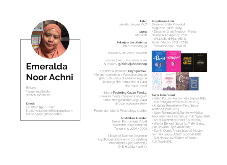 Curriculum Vitae Emeralda Noor Achni 2025 | PDF