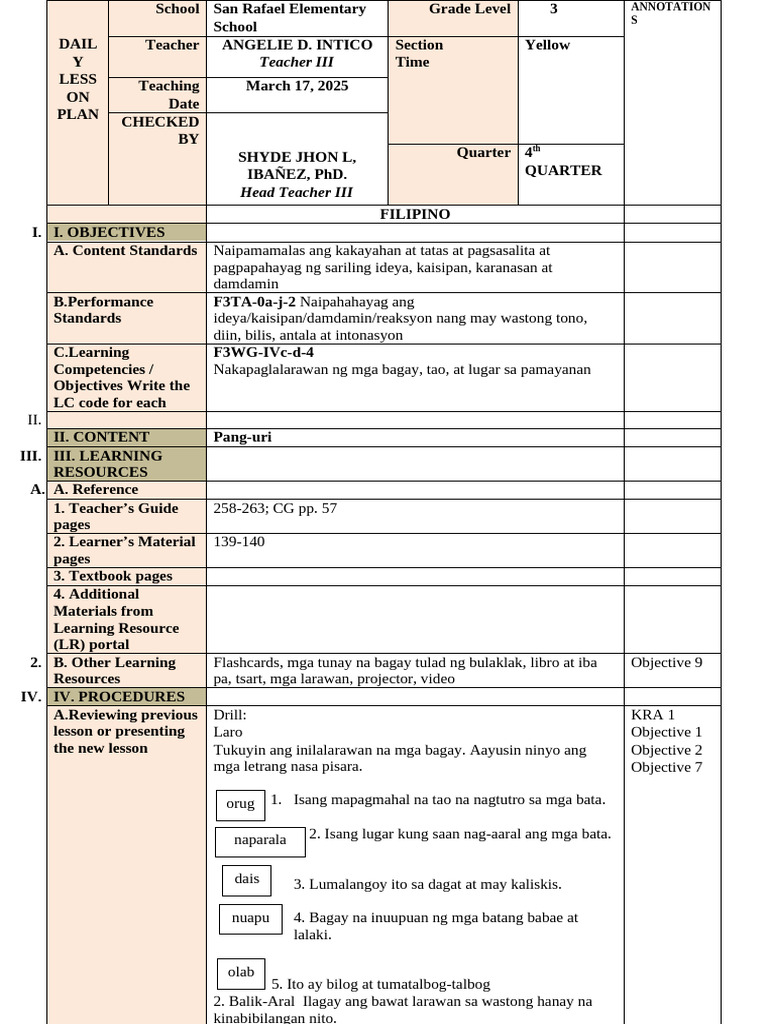 Filipino Co With Annotations | PDF