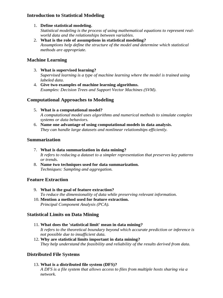 Statistical Modeling and Data Mining Techniques | PDF | Cluster ...
