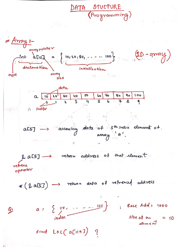 Made Easy Made Easy Handwritten Array - Array-1 | PDF