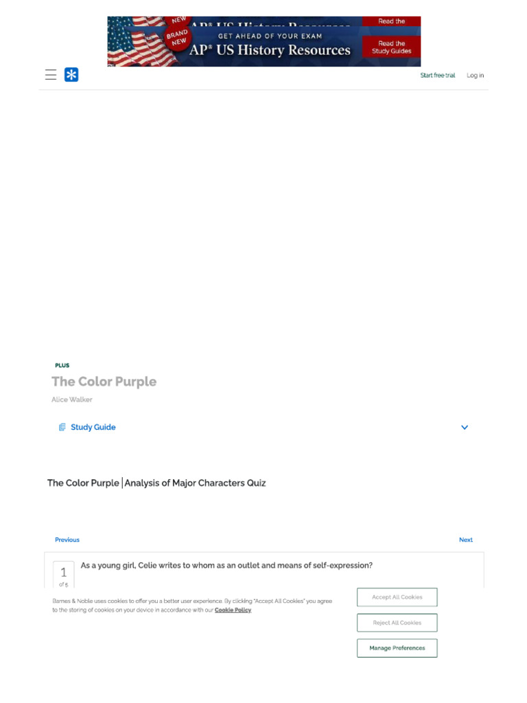The Color Purple_ Analysis of Major Characters Quiz_ Quick Quiz ...