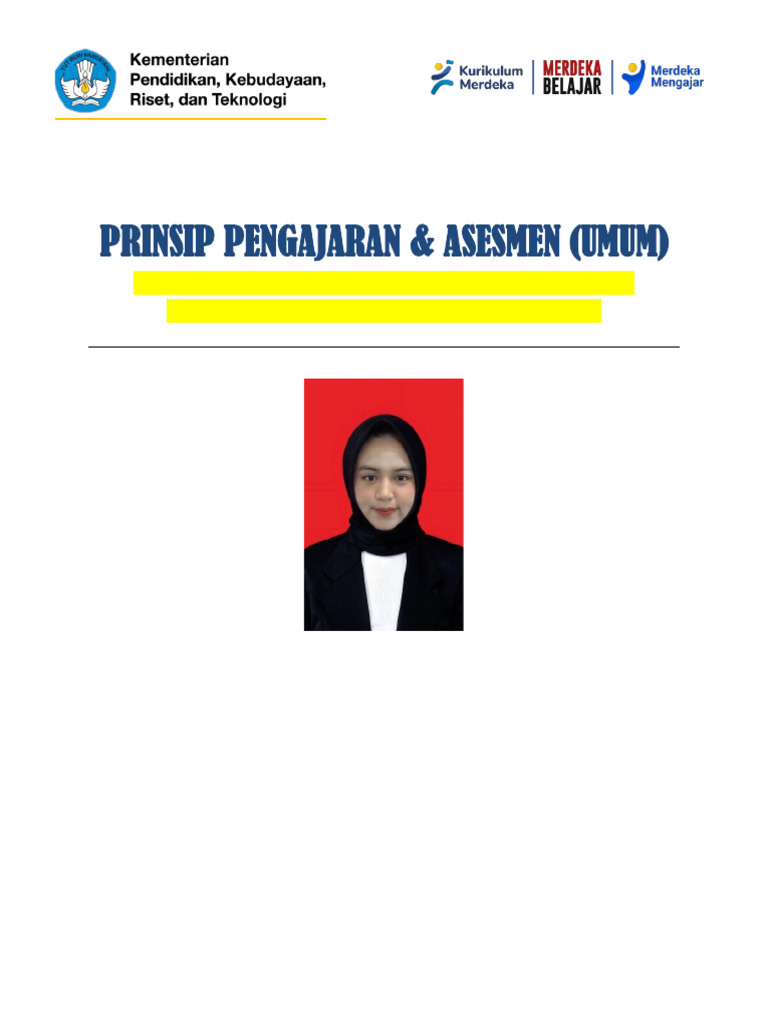 1. Contoh Jurnal Pembelajaran Modul 1 Prinsip Ubd - Delli Hardianti | PDF