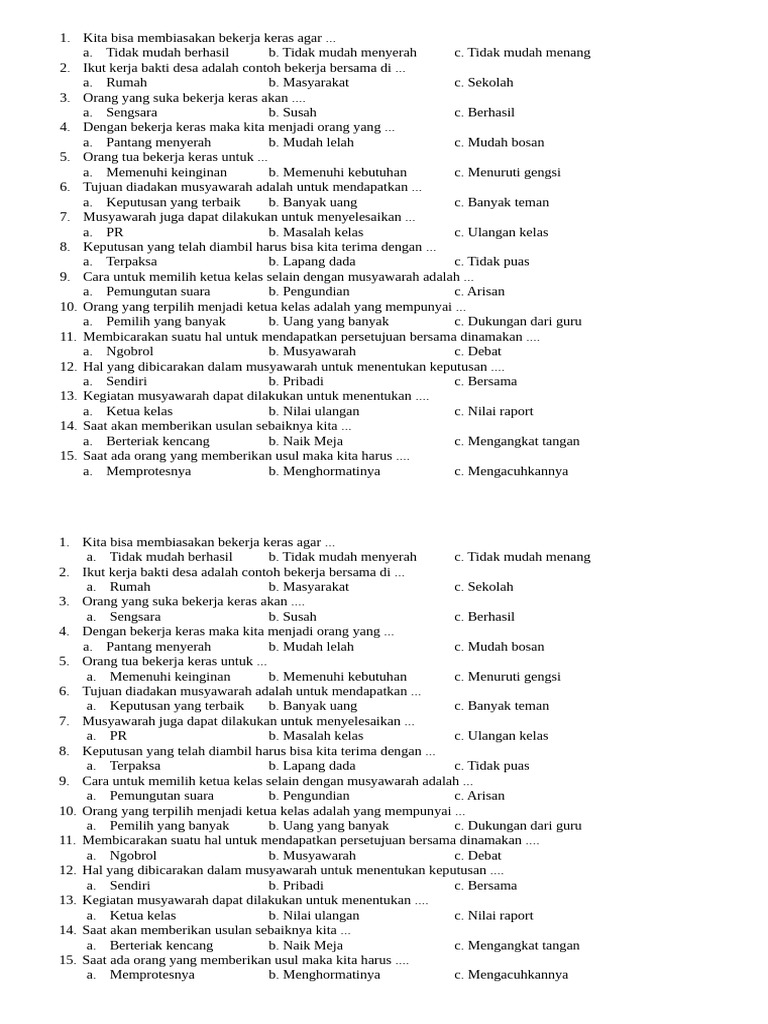 Latihan Soal PKN 2 | PDF