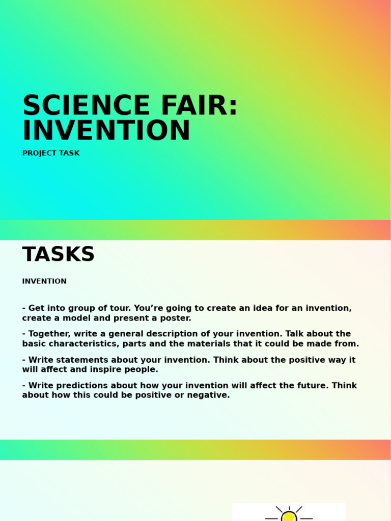 Science Fair Invention Project Guide | PDF