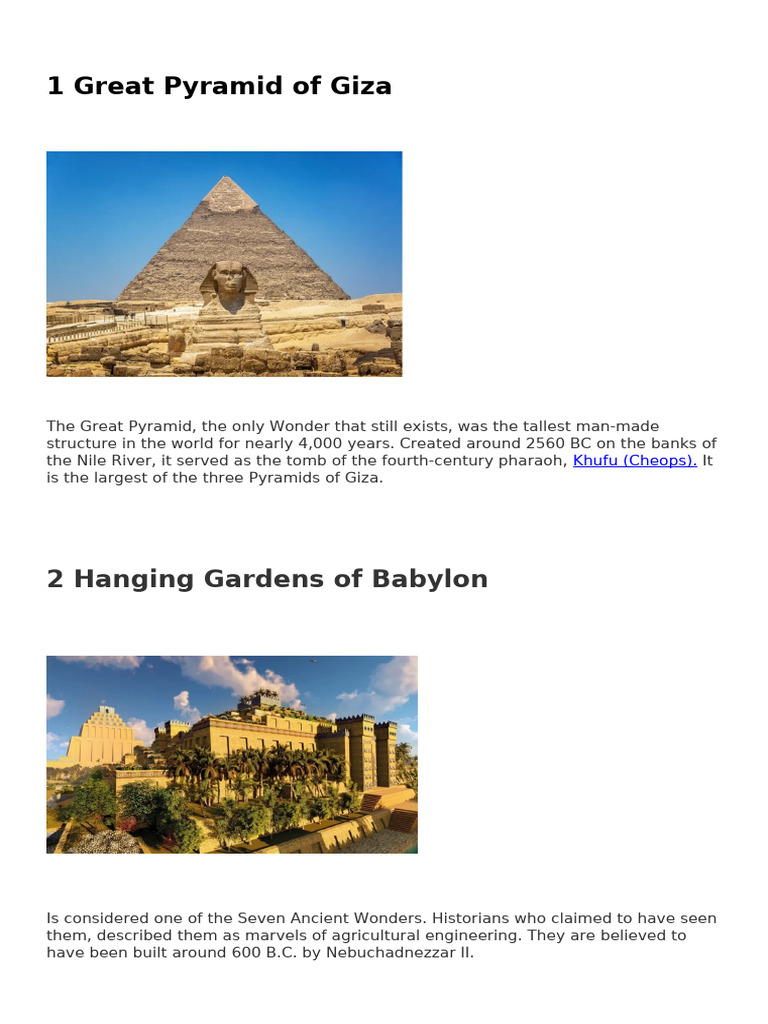 1 Great Pyramid of Giza | PDF