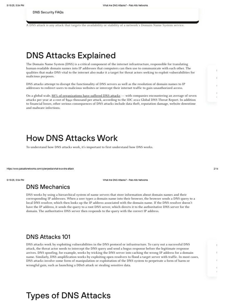 Understanding DNS Attacks and Their Impact | PDF | Domain Name System ...
