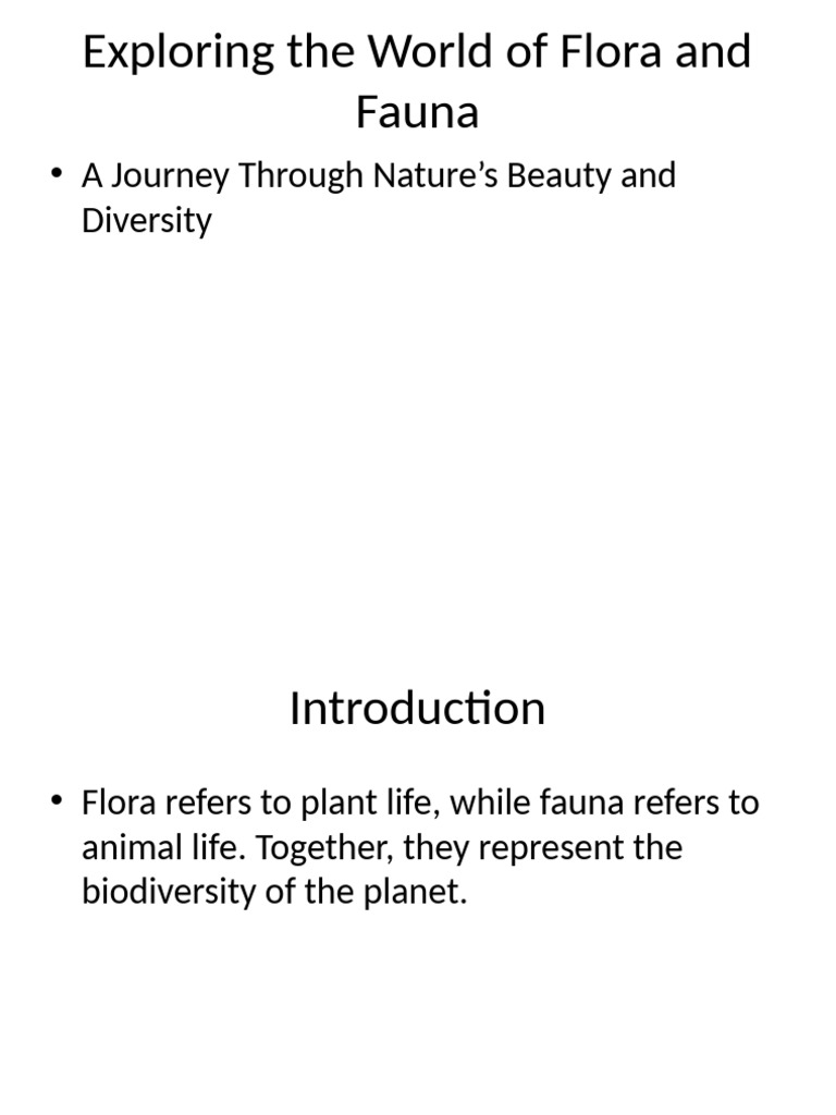 Biodiversity: Flora and Fauna Overview | PDF