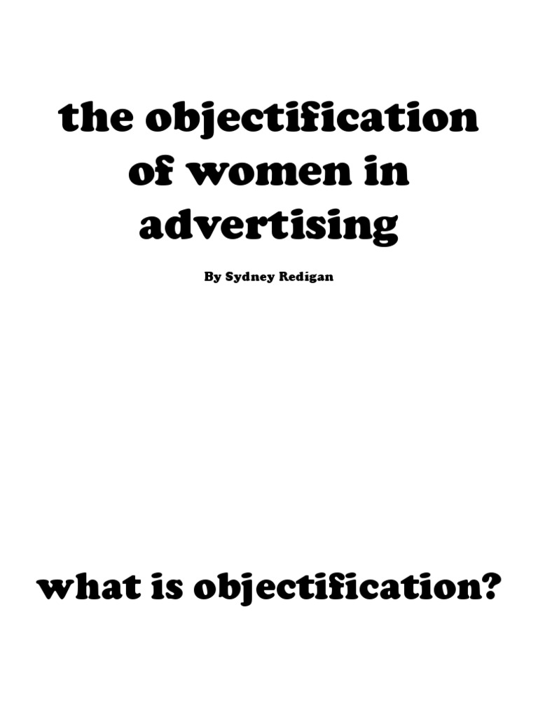 Objectification of Women | PDF | Abnormal Psychology | Human Sexuality
