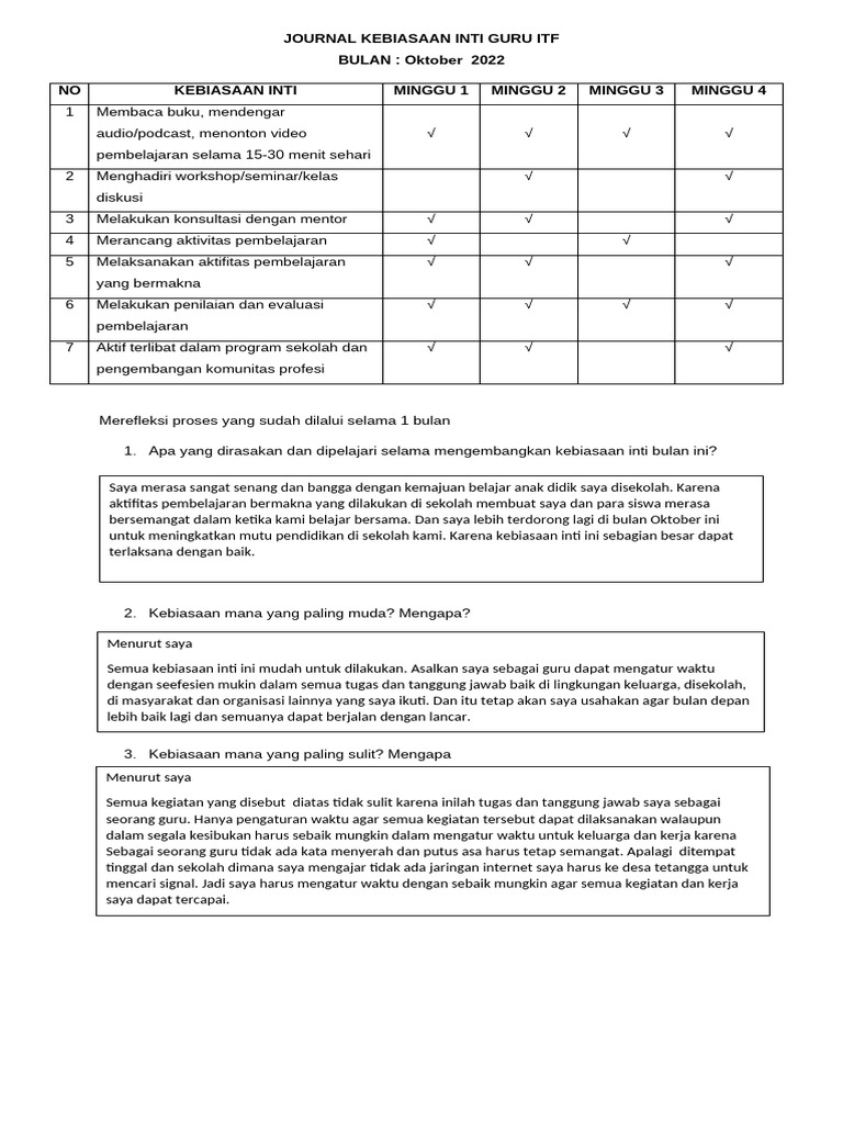 Grace R. Rumpia. Jurnal Oktober 2022 ITF | PDF