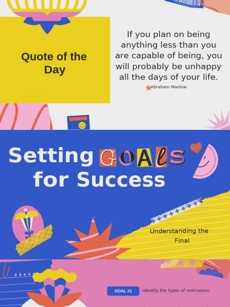 W15&16 SettingGoalsforSuccess | PDF | Self Efficacy | Goal