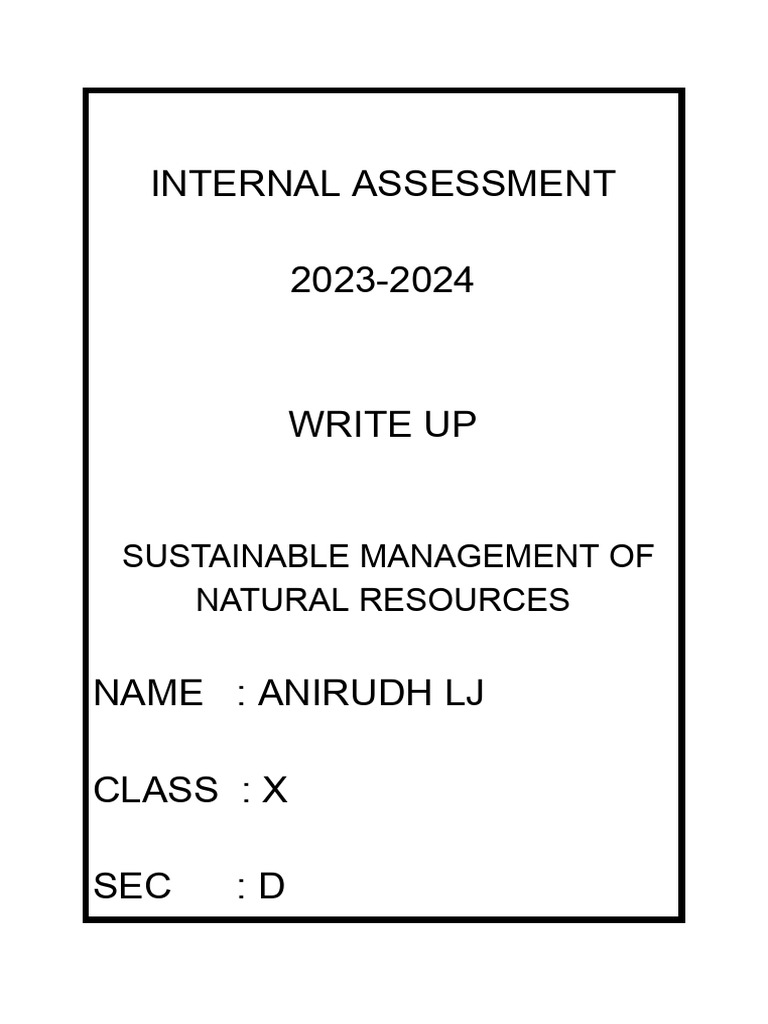 Internal Assessment | PDF