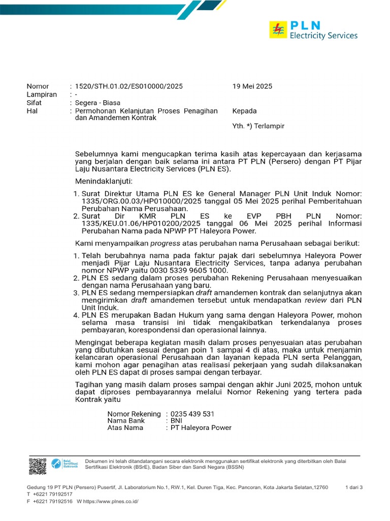 Sertifikat Elektronik BSrE untuk PLN | PDF