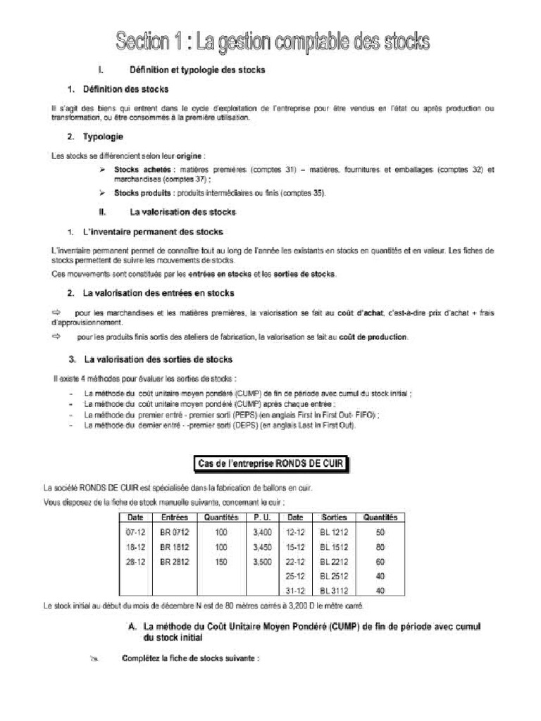 Cours Gestiion T1 | PDF