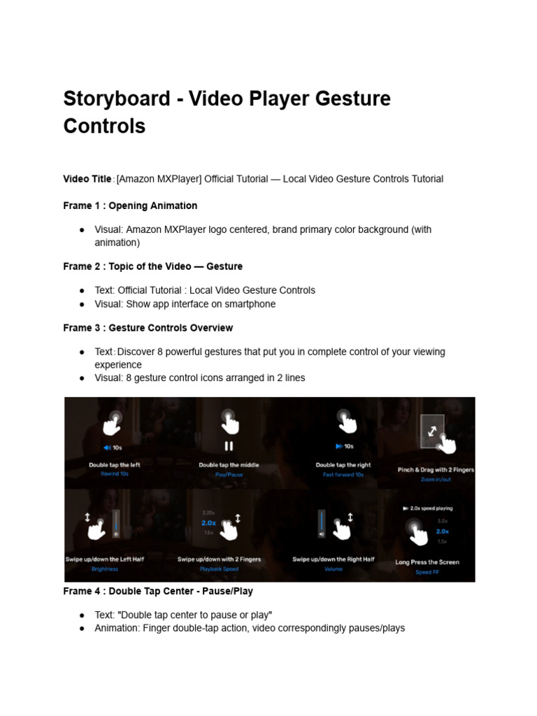 MX Player Gesture Controls Guide | PDF
