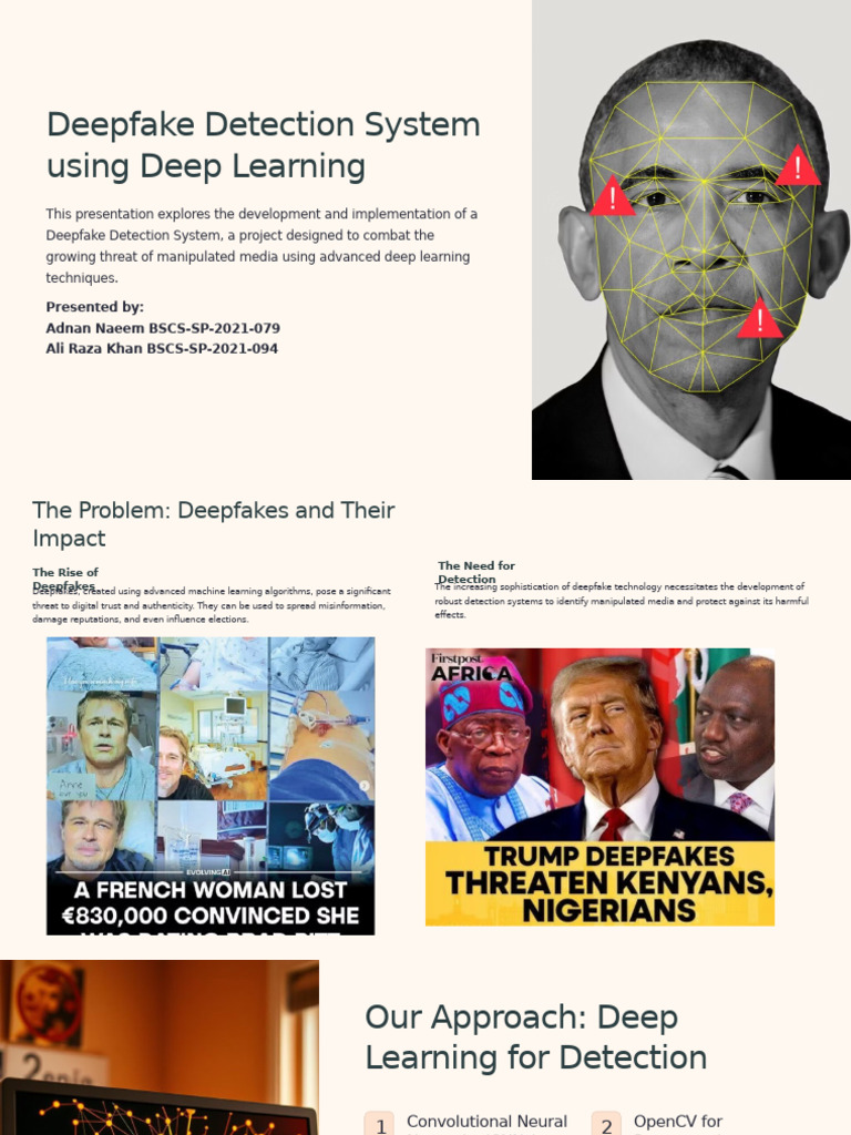 Deepfake Detection System Using Deep Learning | PDF | Deep Learning | Usability