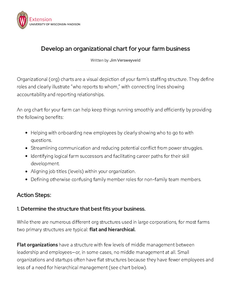 Develop An Organizational Chart For Your Farm Business - Farm ...