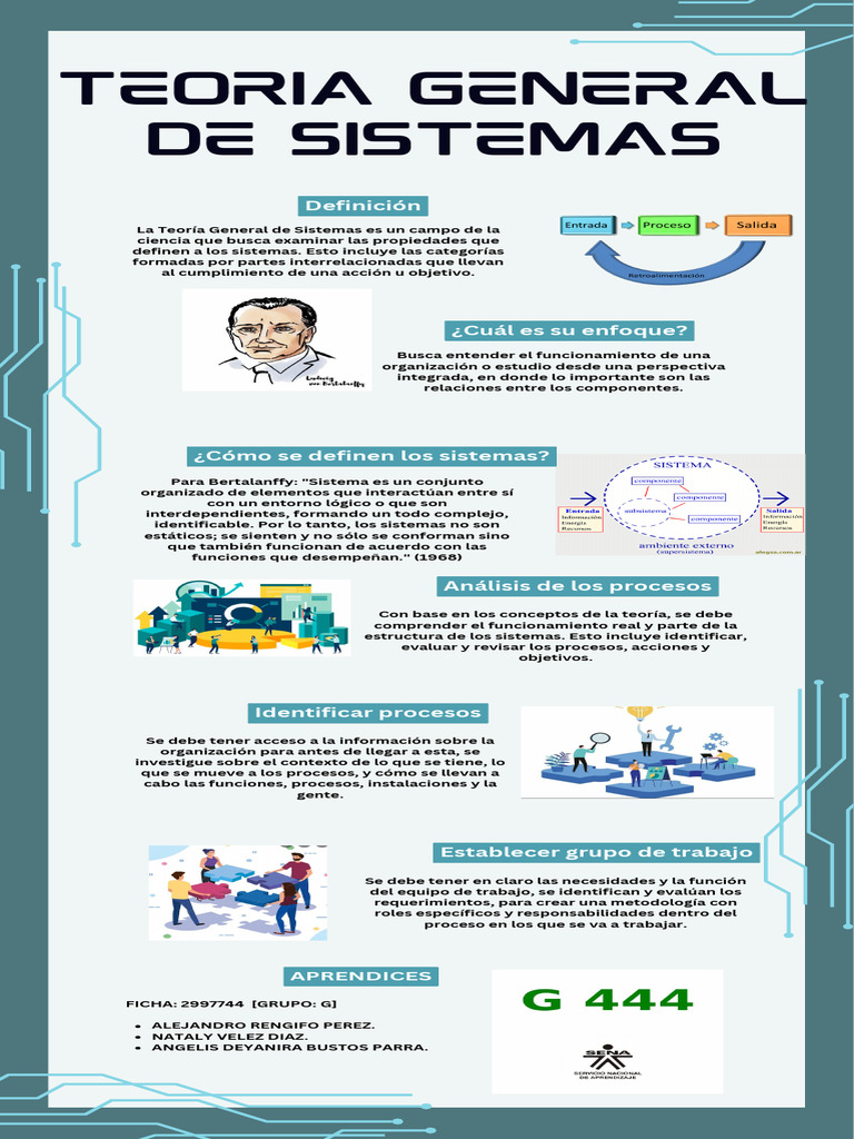 Infografia de Teoria General de Sistemas | PDF | Sistema | Teoría