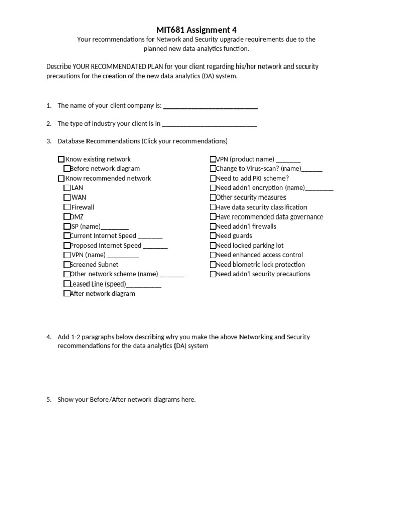 Assignment 4 Form | PDF
