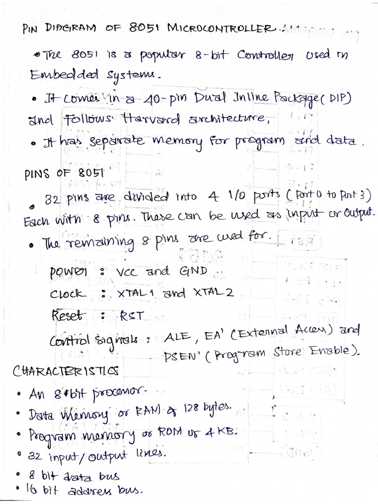 8051 Pin Diagram PART-B | PDF