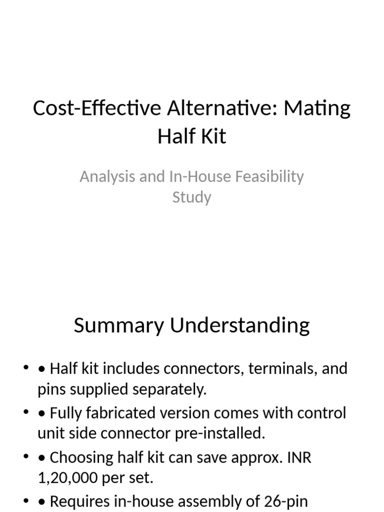 Mating Half Kit Analysis Presentation | PDF