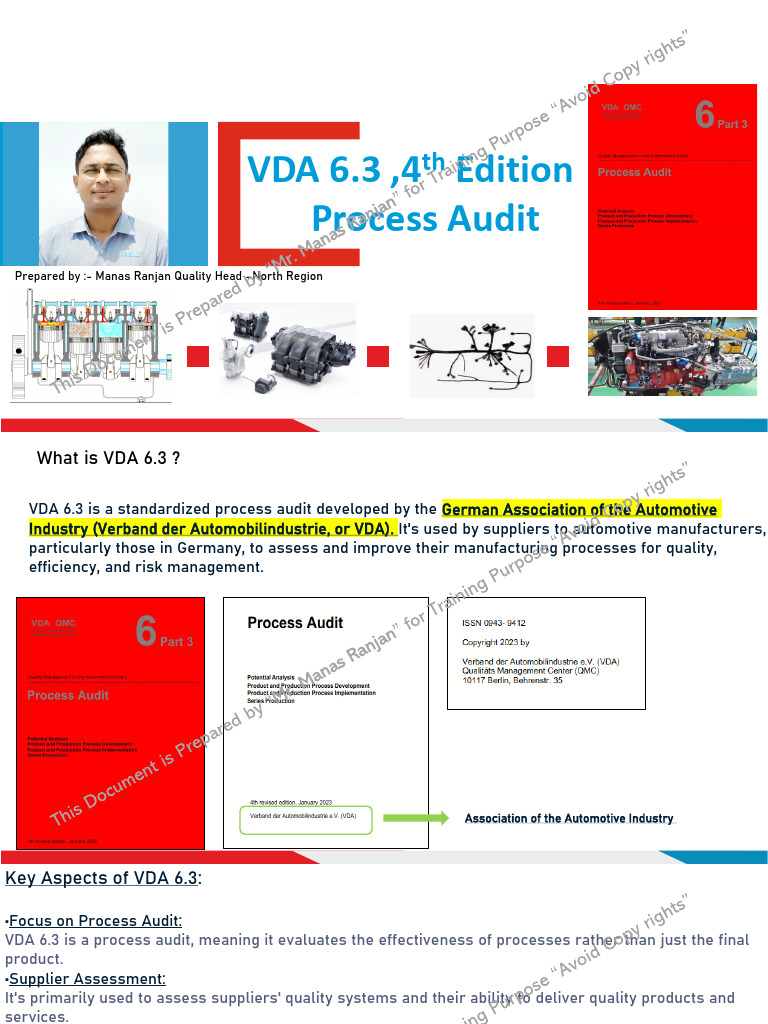VDA 6.3 - 4Th Edn Training To All Professionals of Quality | PDF | Risk ...