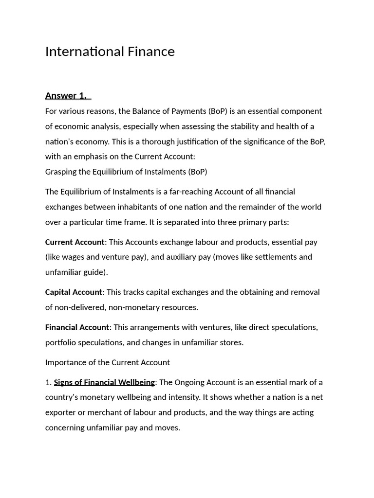 International Finance Aug | PDF | Purchasing Power Parity | Money