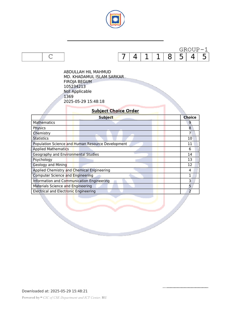 Choice Form C74118545 | PDF