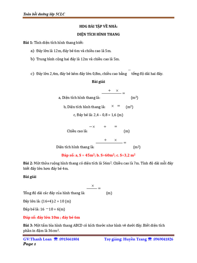 Toán 5-HDG BTVN (22-12) | PDF