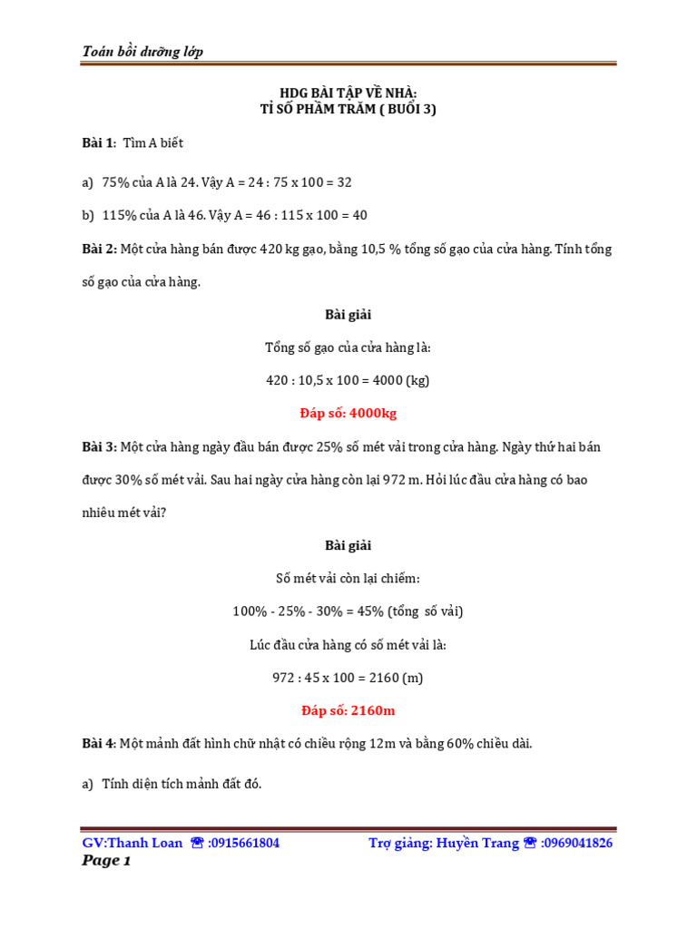 Toán 5-HDG BTVN (08-12) | PDF