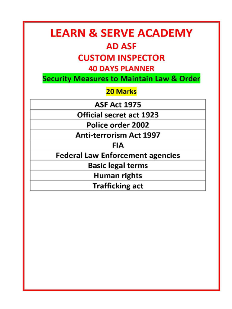 Asf Ad Outline | PDF