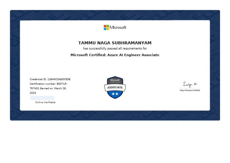 Azure AI Engineer Associate Certification | PDF