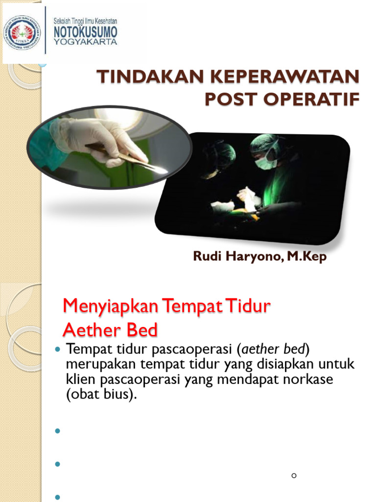 Tindakan Keperawatan Pasca Operasi | PDF