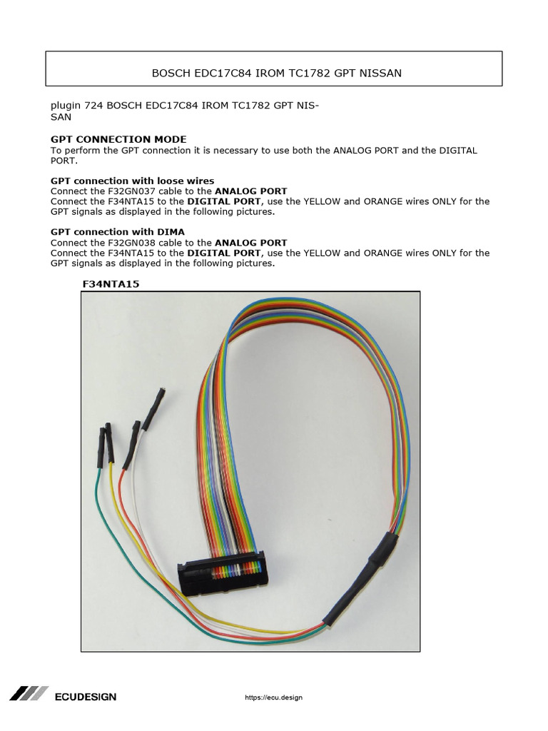 Bosch Edc17c84 Irom Tc1782 GPT Nissan | PDF
